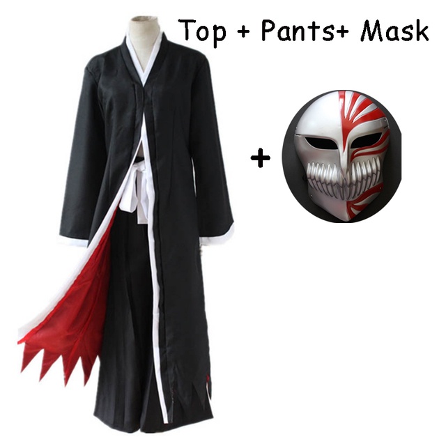 Anime Bleach Cosplay Costumes Ichigo Kurosaki Hollow Mask Men Ichigo ...