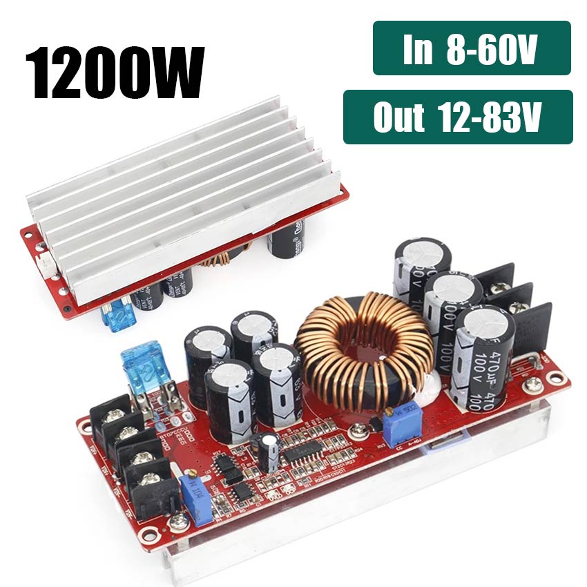 1200W 20A DC-DC Boost Converter Step Up Power Supply Module 10-60V to ...