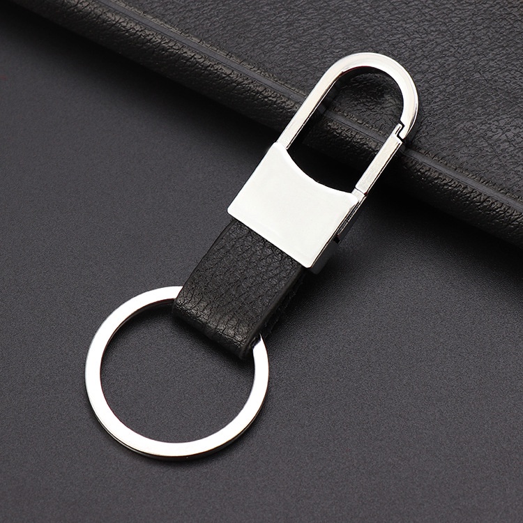 Creative car keychain pendant men's metal leather keychain | Shopee ...