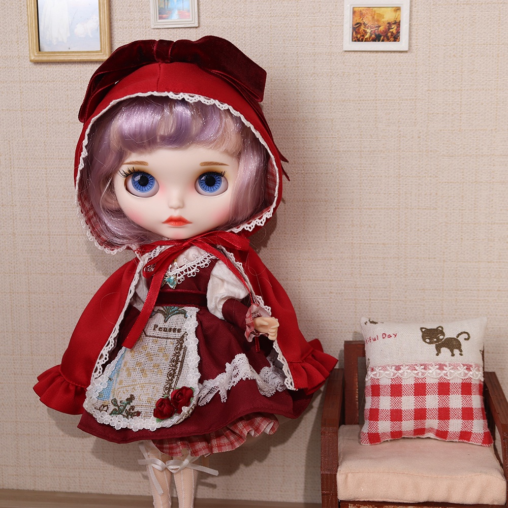 ICY DBS Little Ragdoll Clothes Red Riding Hood Apron Maid Suit ob24 ...