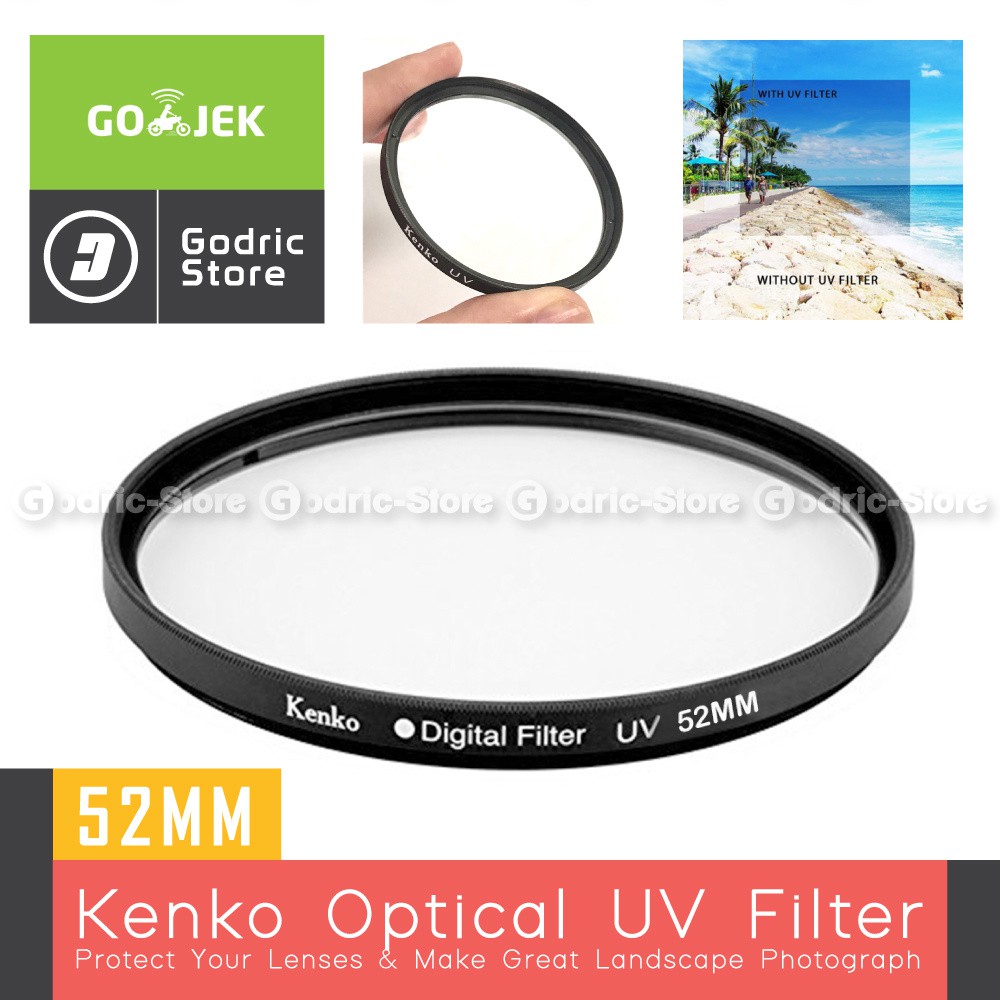 Kenko UV Filter 52MM for Canon M3 Fujifilm XA5 XA20 XT100 Etc & DSLR ...