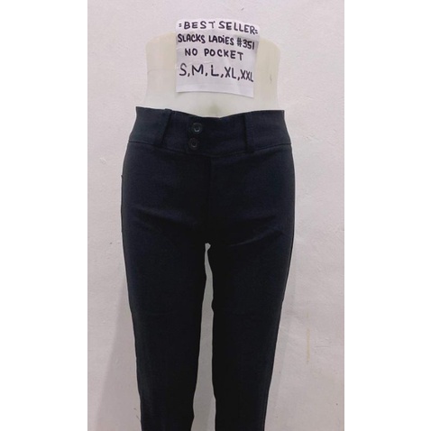 Office Slacks ( no Pocket) black | Shopee Philippines