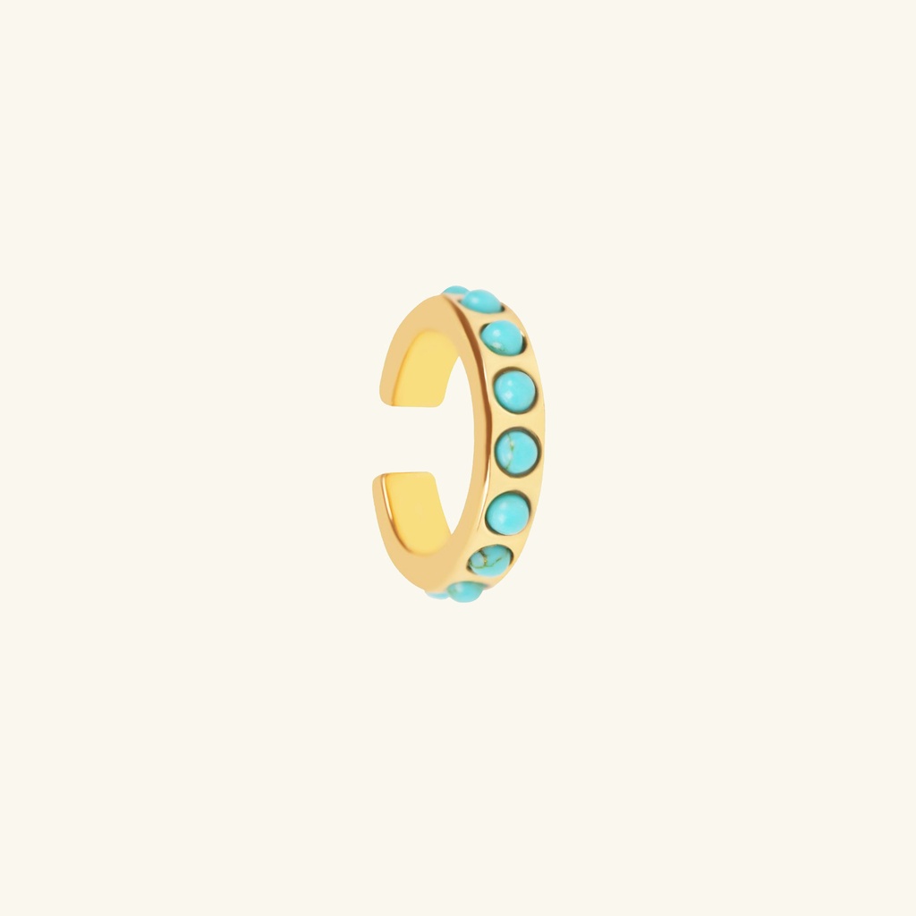 Foundry Gold Vermeil and Sterling Silver Cabochon Turquoise Cuff ...
