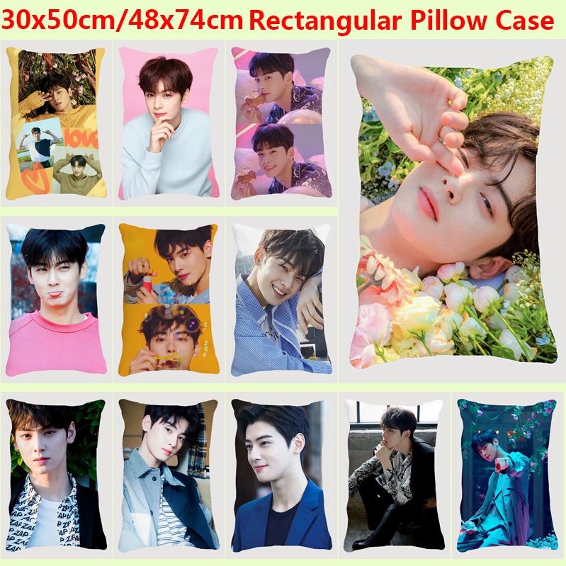 Rectangular Pillow Case K-Pop Astro Cha EunWoo Pattern Single Side ...