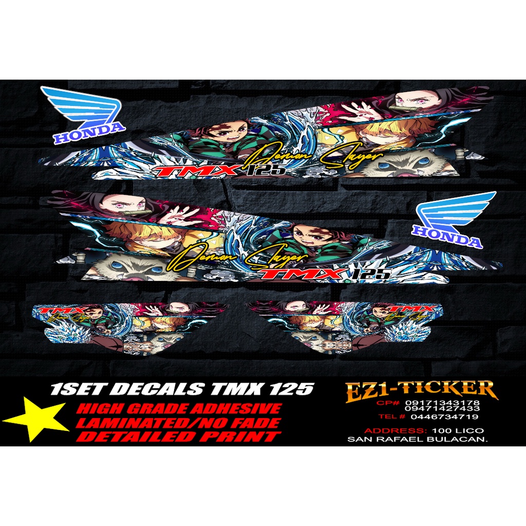 DEMON SLAYER DESIGN 2 TMX 125 DECALS | Shopee Philippines