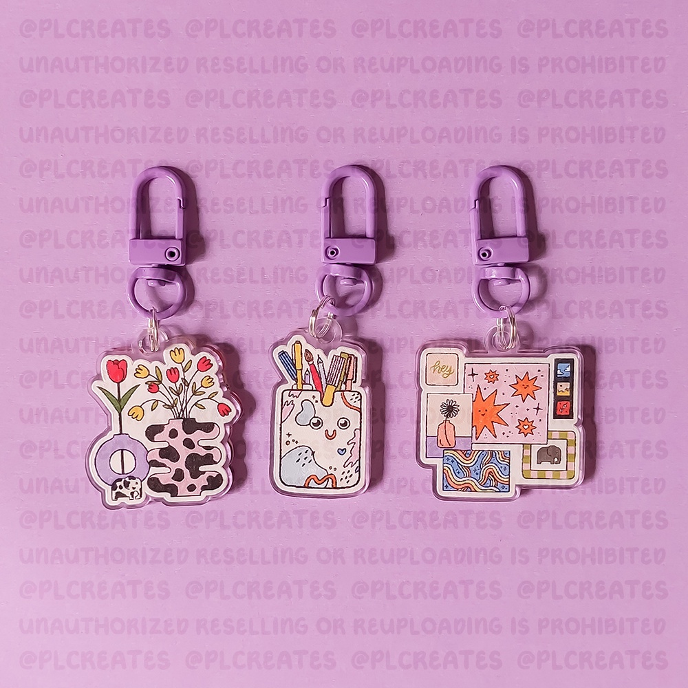 TRINKETS Aesthetic Objects Acrylic Charm Keyring/Keychain | PLCREATES ...