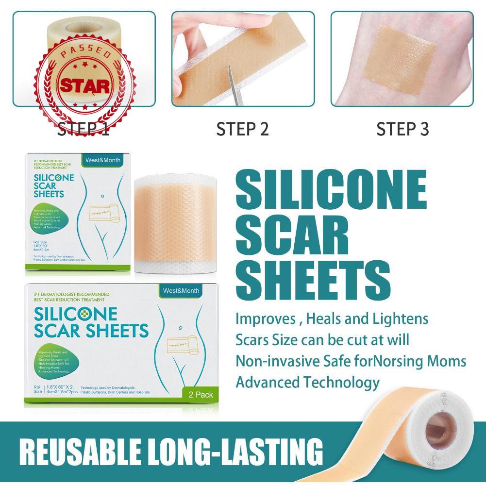 1 Roll Surgery Scar Removal Silicone Gel Sheet Patch Repair Tape ...
