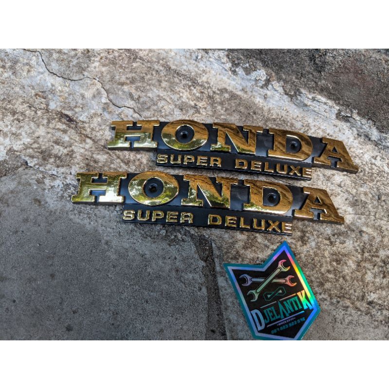 HONDA TANK LOGO EMBLEM GL100 SUPER DELUX TANK EMBLEM | Shopee Philippines
