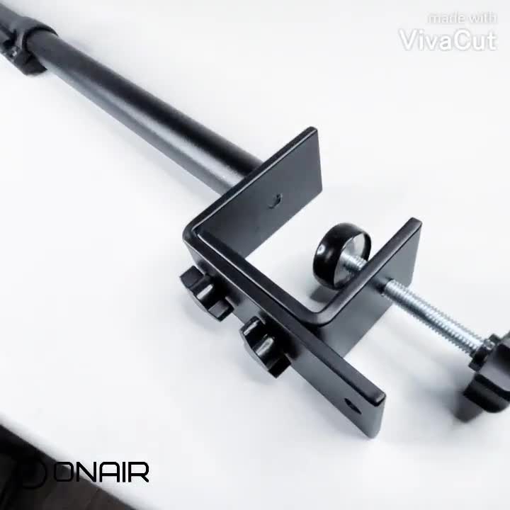 ONAIR Webcam Ring Light DSLR Camera Desktop Stand with C- Clamp and ...