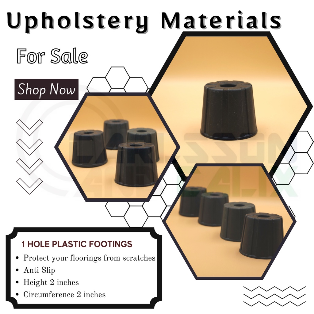 Plasticfootings/Plastic Sofa Footings 1 hole (1 hole) by 4pcs. | Shopee ...