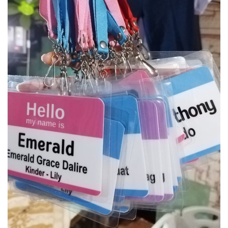 Name tag with Lace & Bat tag Keychain | Shopee Philippines