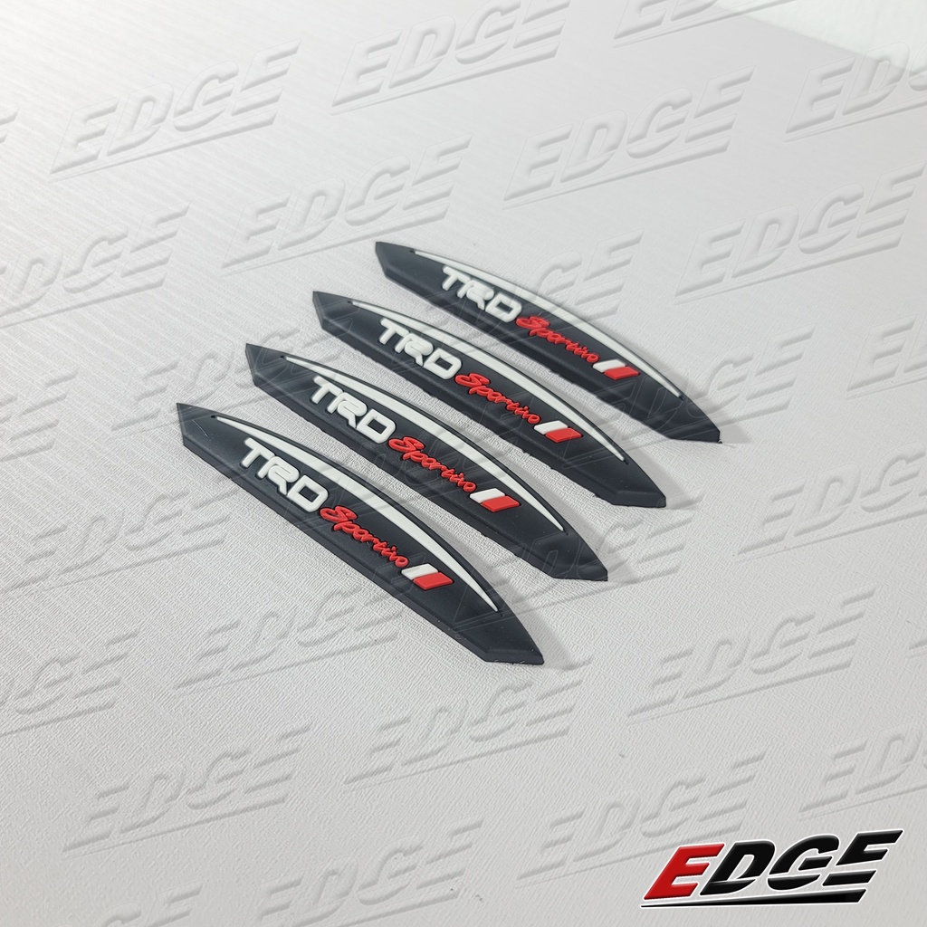(Black V5) TRD Universal Rubber Door Guard 4pcs/set // toyota stick-on ...