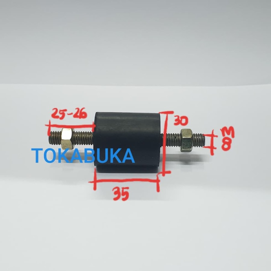 Engine mounting 30 x 8 x 35 mm BB (top bottom / double bolts) | Shopee ...