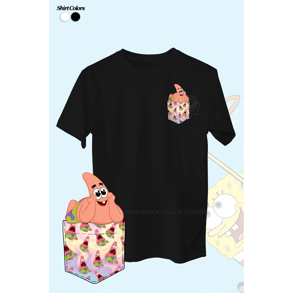 Patrick Star Printed Pocket Design Unisex T-Shirt | Shopee Philippines