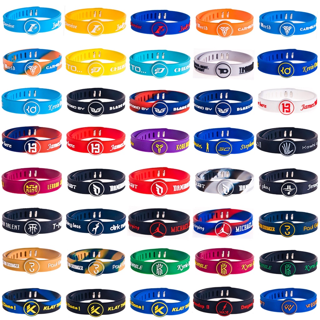 NBA Bracelet Basketball Silicone Adjustable Ball Team Logo Wristband ...