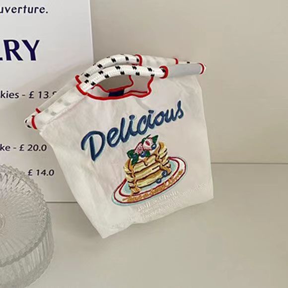 Japanese mini Female Bag ball chain Eco-Friendly Shopping Embroidered ...