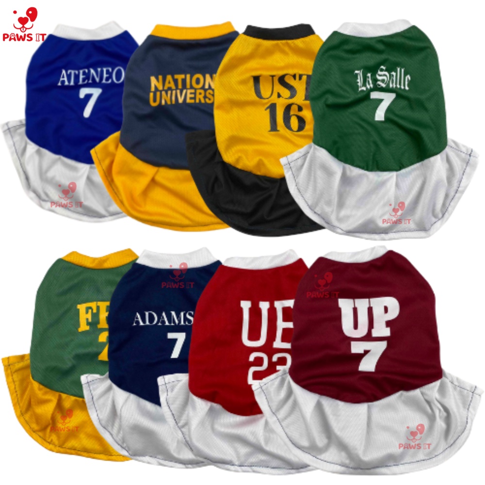 Paws it Dog Cat Clothes UAAP Dress Jersey Dog Shirts Lasalle Ateneo ...