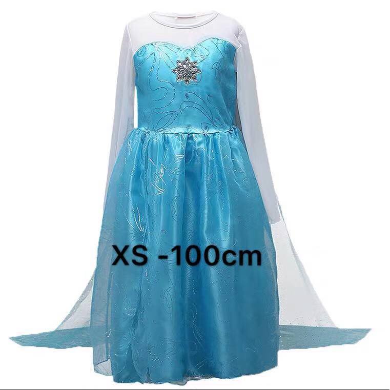 Frozen Dress Elsa Princess Skirt with Crown Magic Stick for Christmas ...