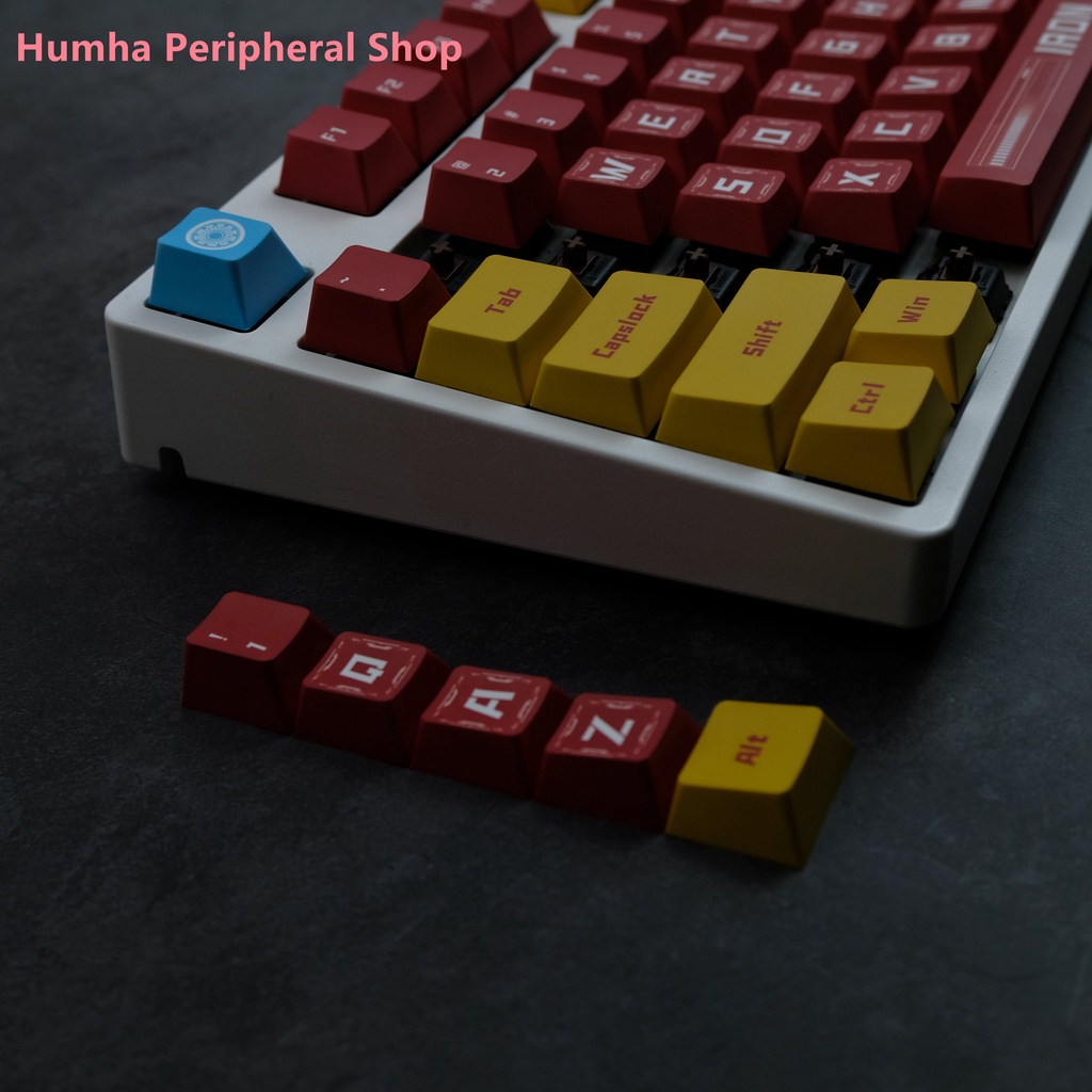 Humha Iron keycap 140 keys PBT material Dye-Sublimation Cherry profile ...