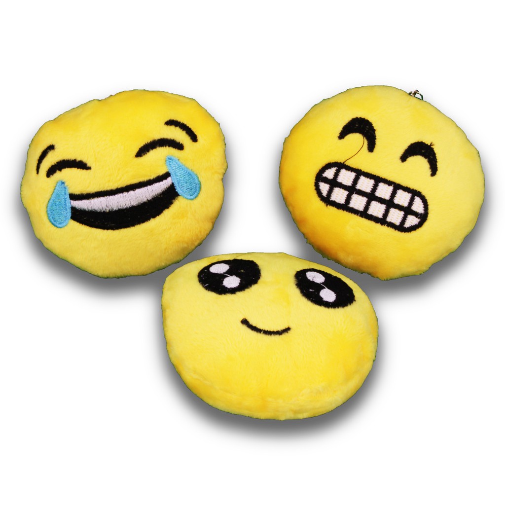 Cute Emoji Smiley Emoticon Soft Stuffed Plush Toy Keychain | Shopee ...