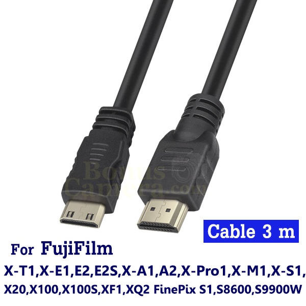 HDMI Cable To FujiFilm X-T1 X-E1 E2 E2S X-A1 A2 X-Pro1 X-M1 X20 X100 ...