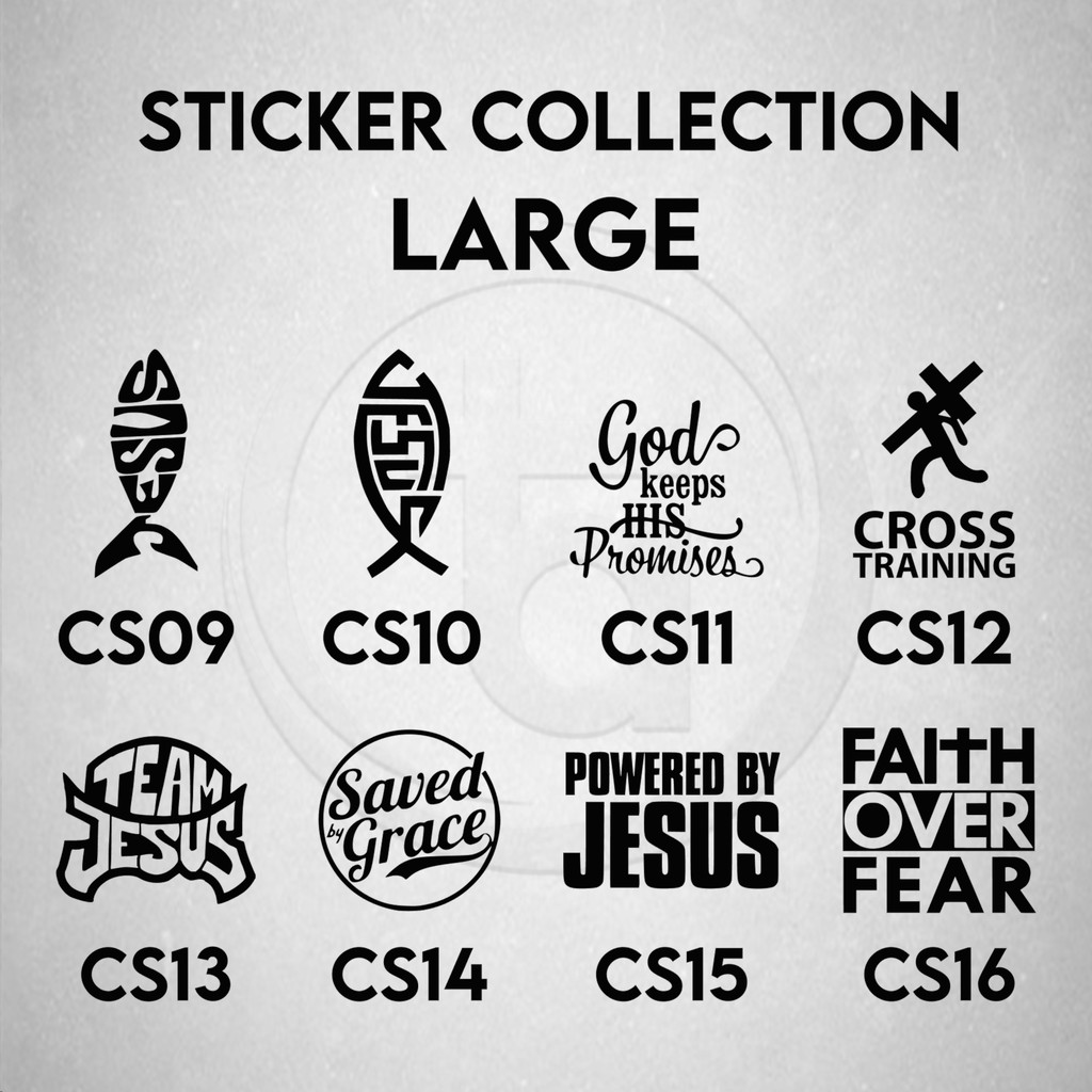 Christian LARGE Sticker Decal Collections Set B | Shopee Philippines