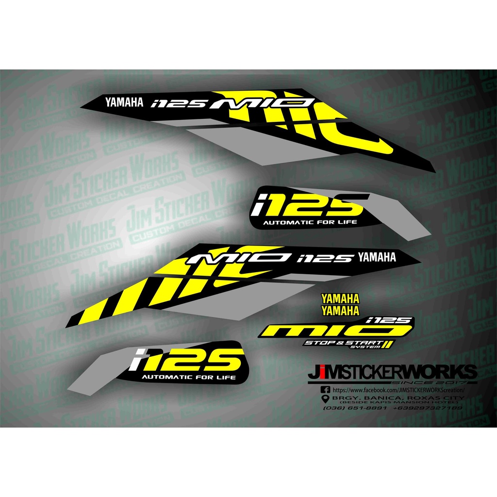 YAMAHA MIO I 125 STOCK DECALS SET | Shopee Philippines