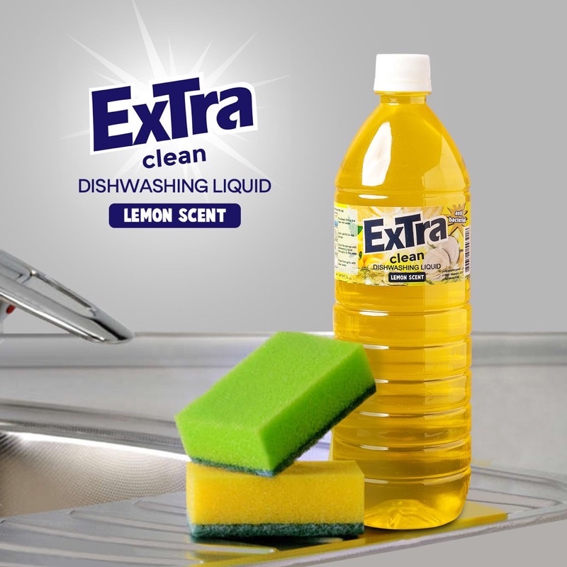 EXTRA Clean Lemon Scent Dishwashing Liquid 1 Liter | Shopee Philippines