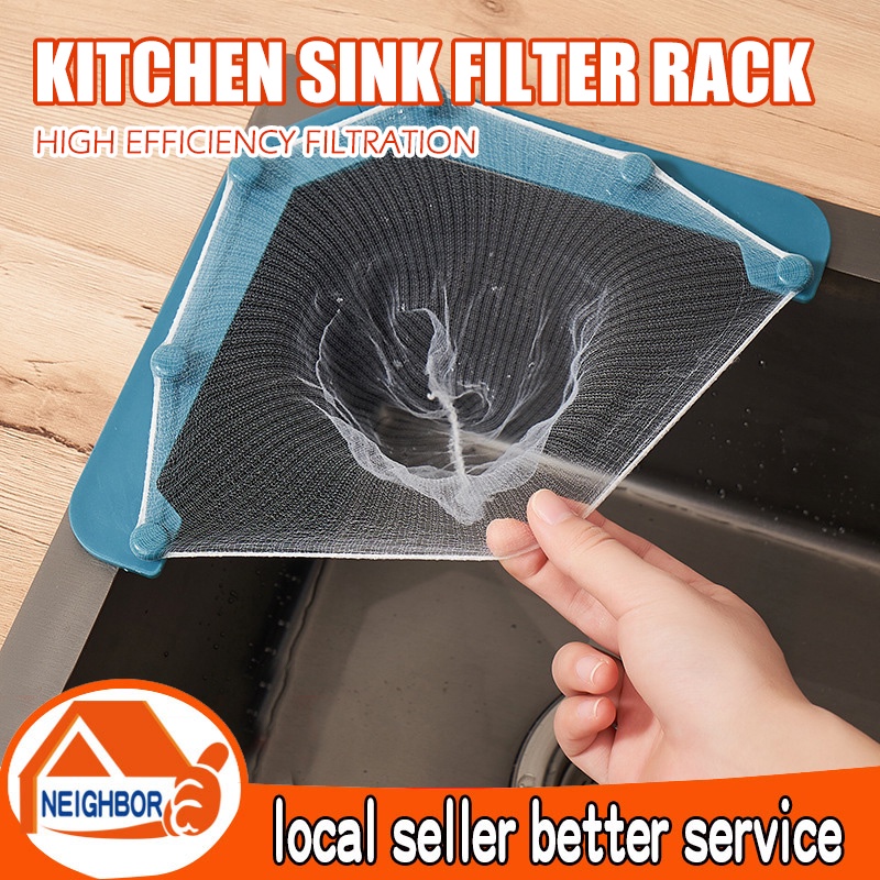 【In Stock】Net Sink Strainer Corner Sink Filter Drain Net Bag Garbage ...