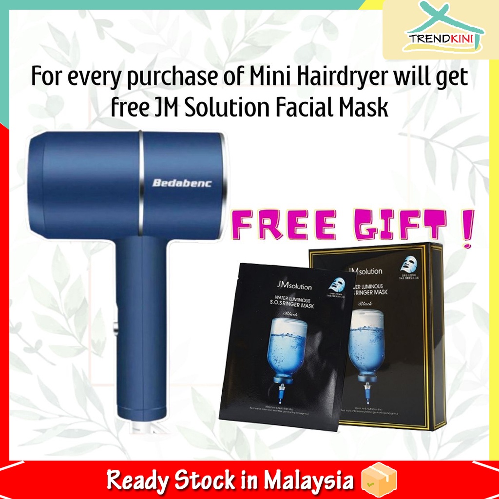 BEDABENC 800W Mini Hairdryer Electric Hair Blower ION Hair Care ...