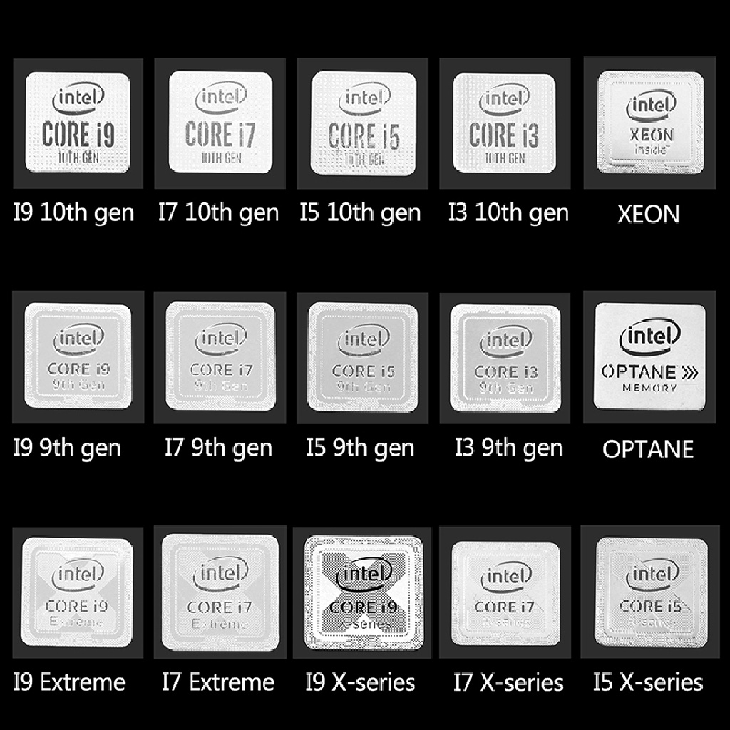 Easyturn 10th Generation Intel Core i9 i7 i5 i3 CPU Metal Sticker ...