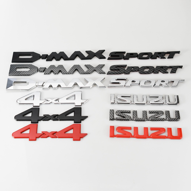 3D Car Emblem Sticker Rear Trunk & Front Grille 4X4 SPORT D-MAX Logo ...