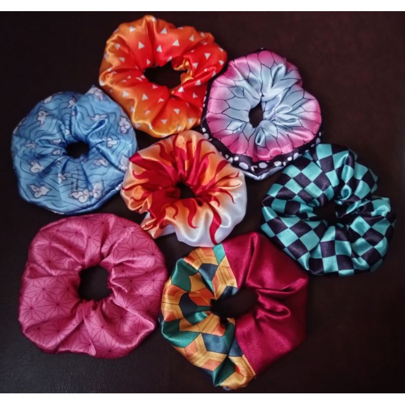DEMON SLAYER SCRUNCHIE (kimetsu no yaiba) | Shopee Philippines