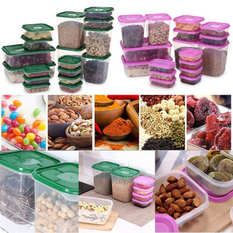 Mikay 17pcs set Refrigerator Tupperware Kitchen Container Food Storage ...