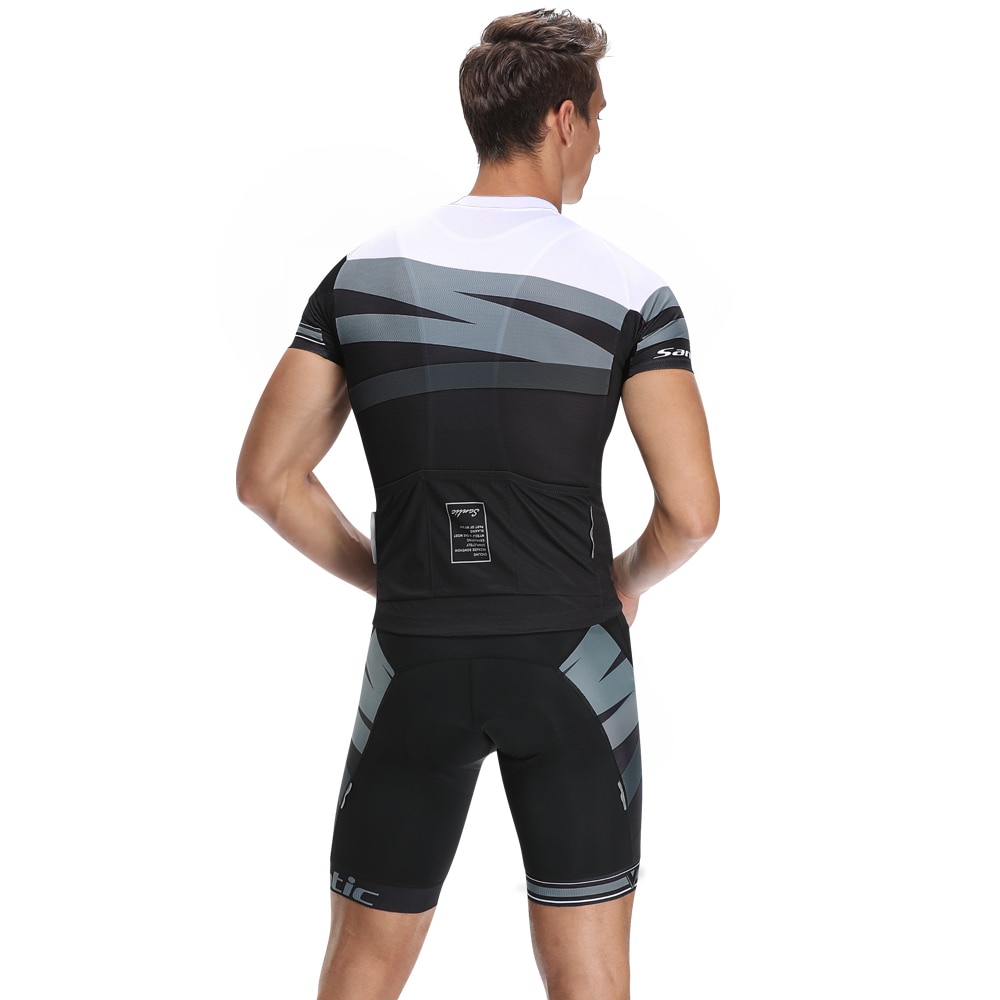 Santic Men Cycling Suit Cyling Jersey Bib Shorts Pockets MTB Bike Cycling Sets K20MT146 | Shopee ...