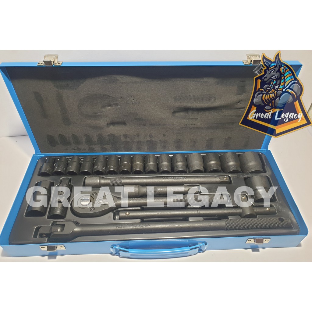 Flyman Tools 24pcs Socket Set 1/2 Drive: Complete Hexagonal Socket Kit ...