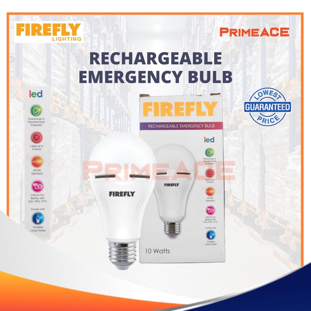 FIREFLY RECHARGEABLE EMERGENCY BULB (FEL110DL) | Shopee Philippines