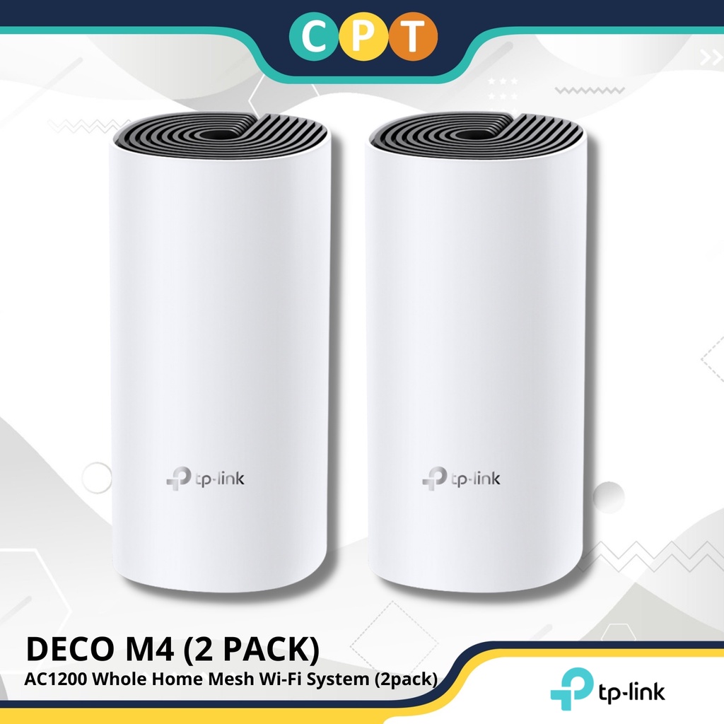 Tp-Link Deco M4 2-pack AC1200 Whole Home Mesh Wi-Fi System | Shopee ...