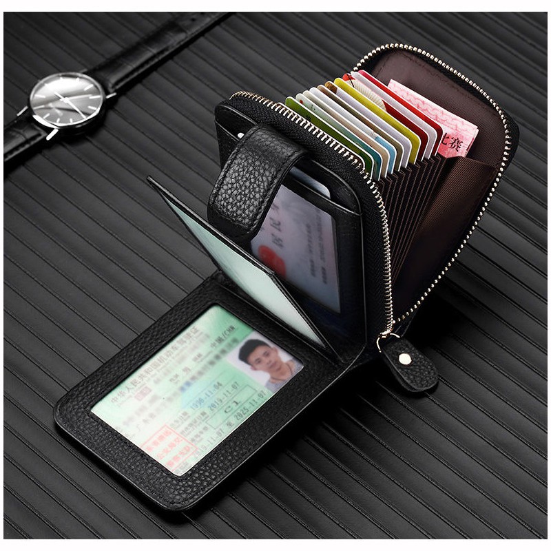 Genuine Leather Driver License ID Card Holder Walet Men and Women ...