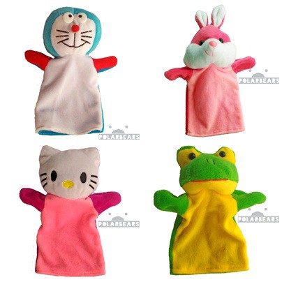 Keroppi, Hello KItty, Doraemon, Rabbit Character Hand Puppets | Shopee ...