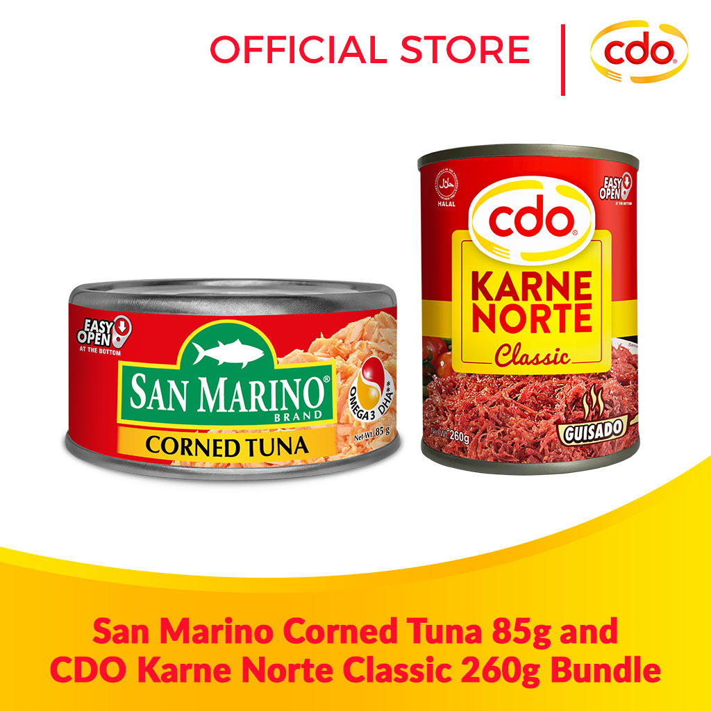 CDO Karne Norte Classic 260g and SAN MARINO Corned Tuna 85g Bundle | Shopee Philippines