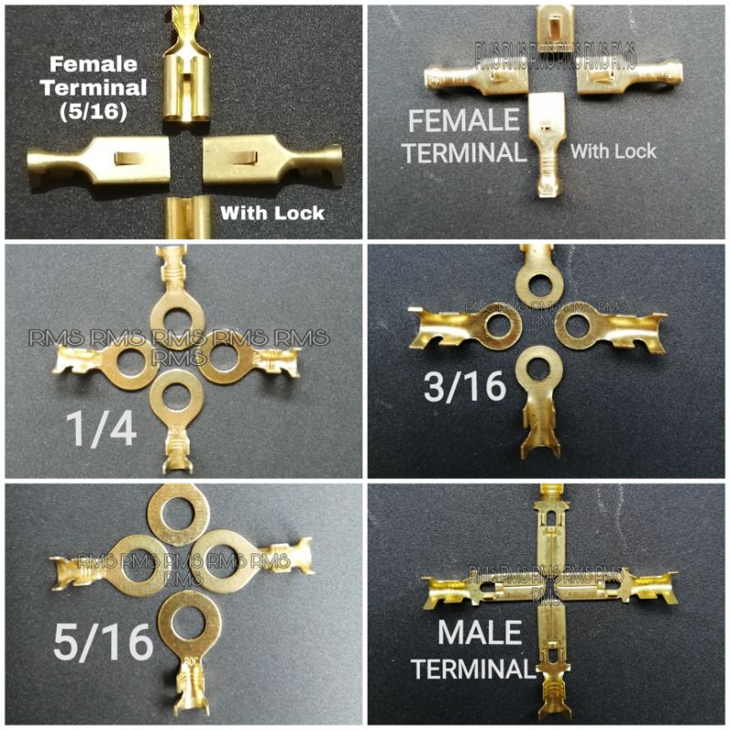 Eye Terminal: 5/16, 3/16, 1/4, Female with lock, Male (10pcs) | Shopee ...