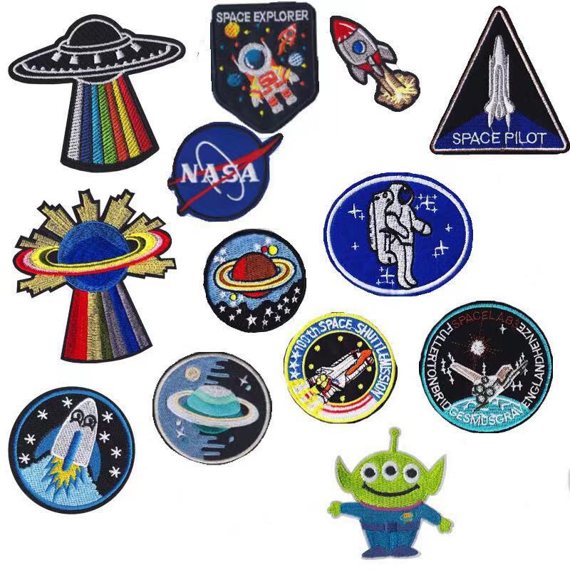 computer embroidery badge patch DIY handmade embroidered cloth patch ...