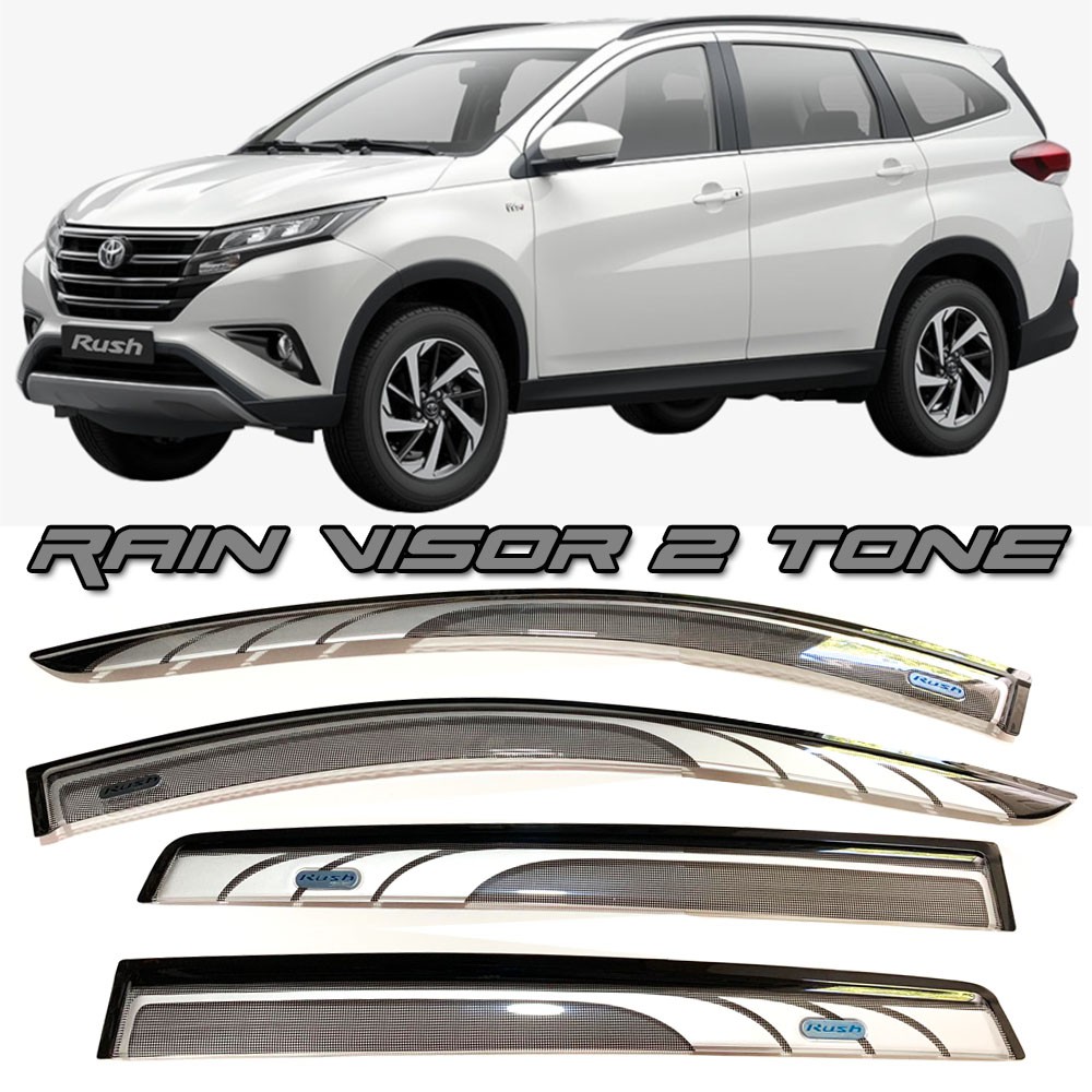 Toyota RUSH 2018-2020 Rain Sun Visor Titanium Series 2 Tone AEROMAX ...