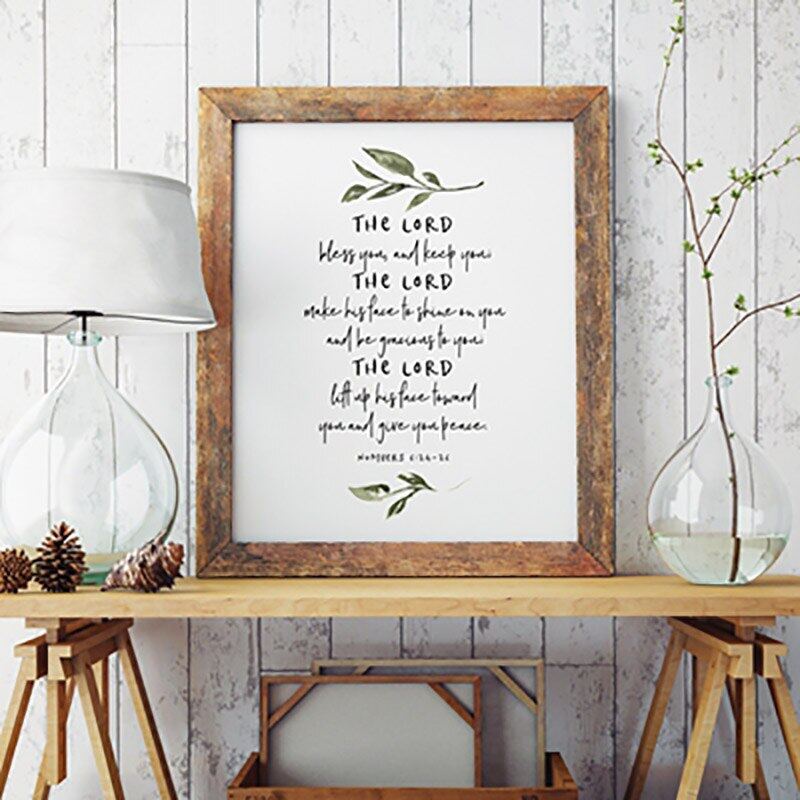 Wall Art Modular Bible Verse Quote Canvas Home Decor Scripture Pictures ...