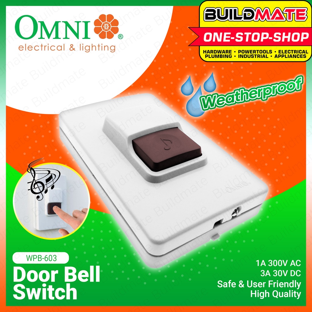 Buildmate x OMNI Weatherproof Door Bell Switch Doorbell WPB-603 [COVER ...