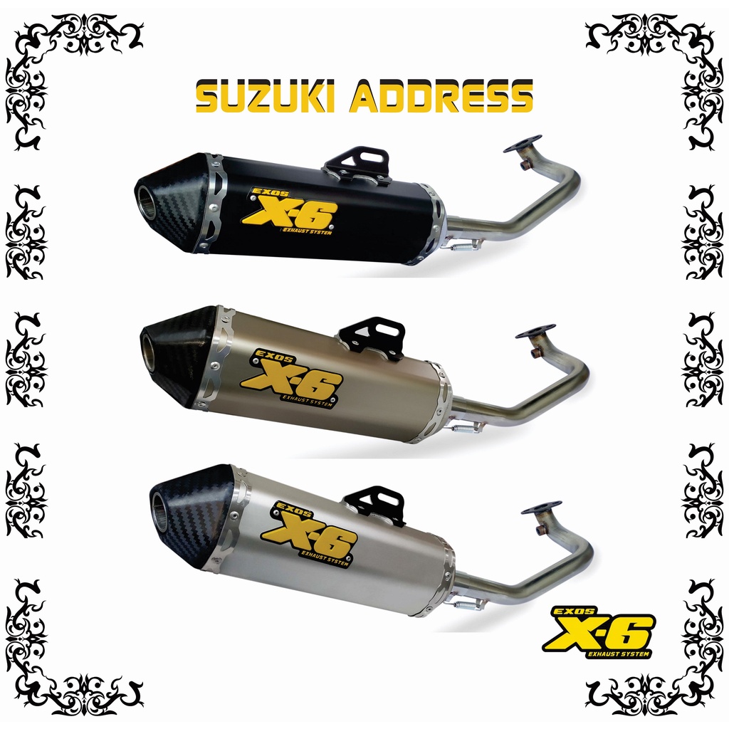 EXOS X6 Suzuki Address Full Exhaust System | Shopee Philippines