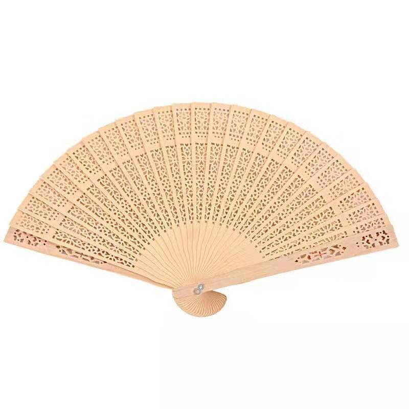 Vintage Folding Bamboo fan Original Wooden Carved Hand Fan for wedding ...