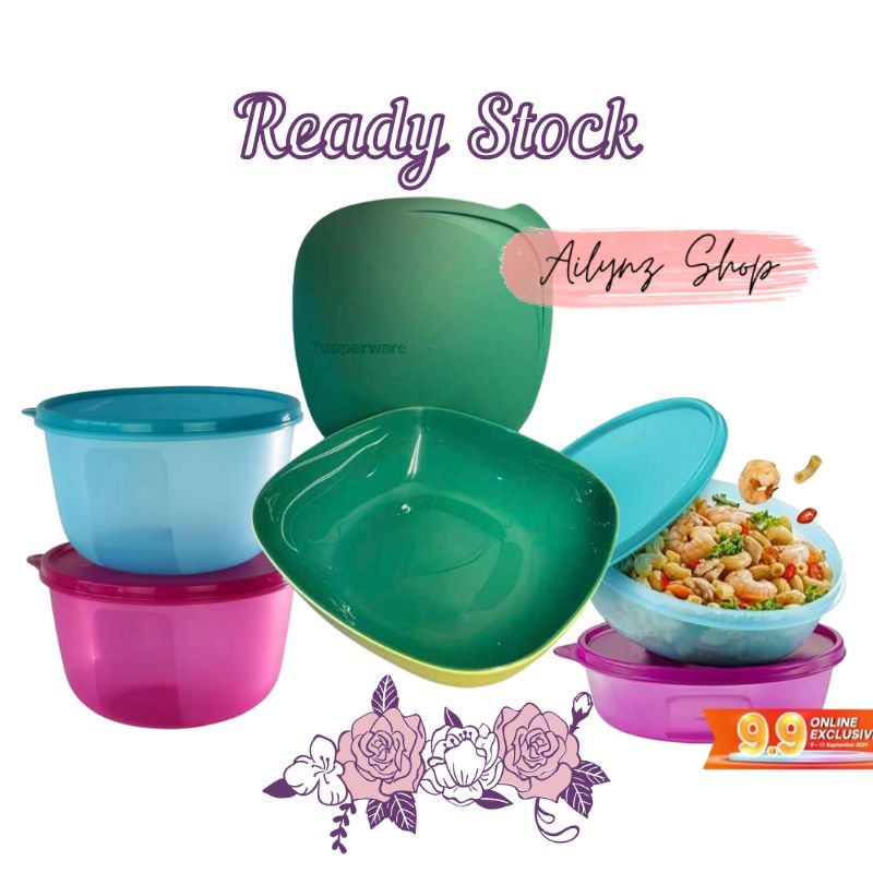 TUPPERWARE MODULAR BOWL ALLEGRA BOWL FOOD STORAGE CONTAINER MANGKUK ...