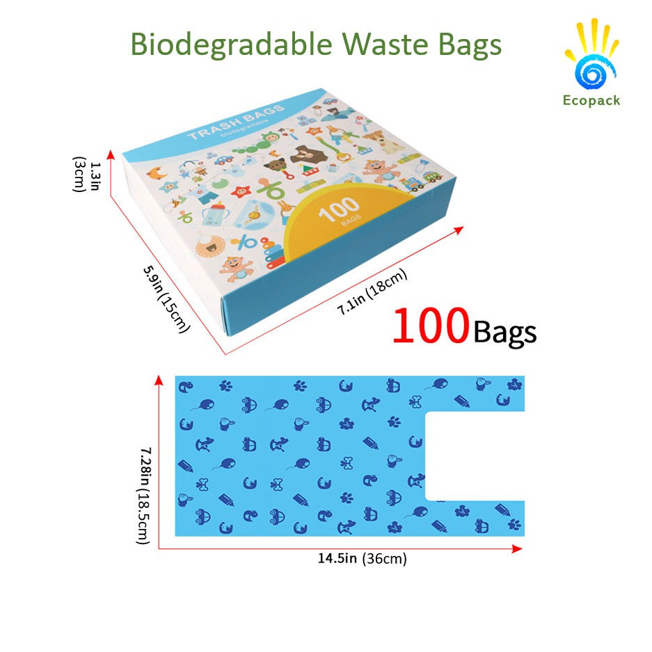 Biodegradable Disposable Plastic Bag Portable Diaper Dispenser & Refill ...